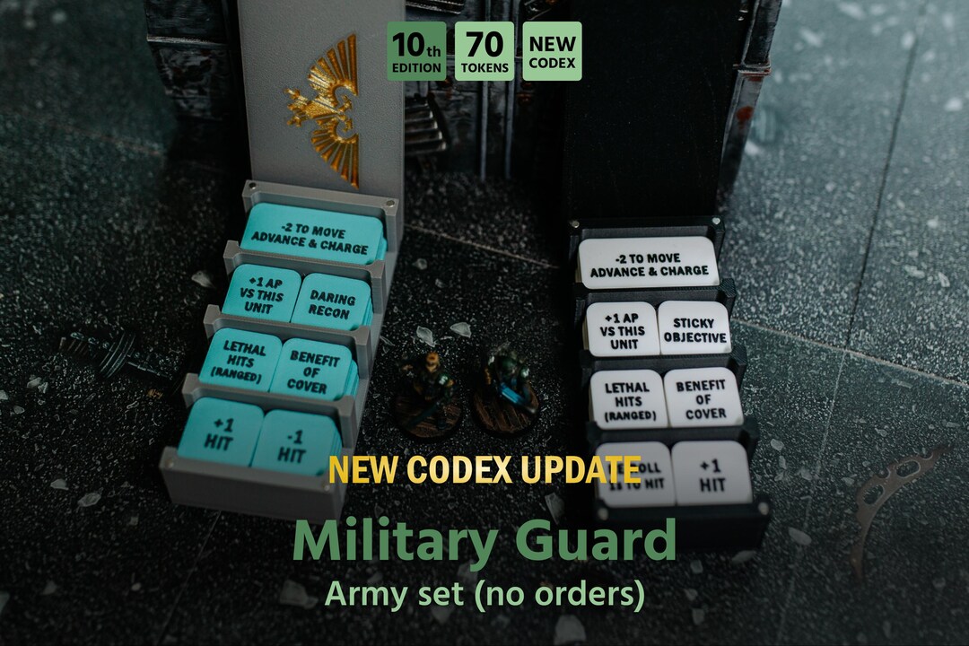 NEW CODEX Guard Army Set no Orders for Warhammer40k 70 Tokens 10th ...