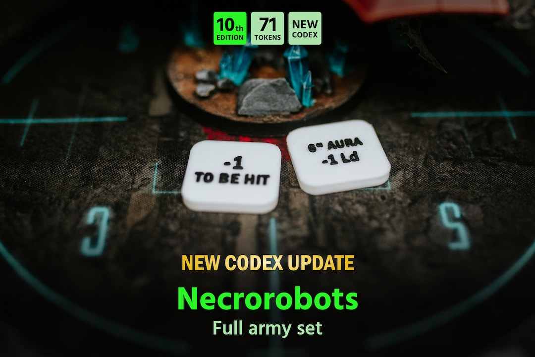 NEW CODEX Necrobot Army Set for 40k 71 Tokens 10th Edition - Etsy
