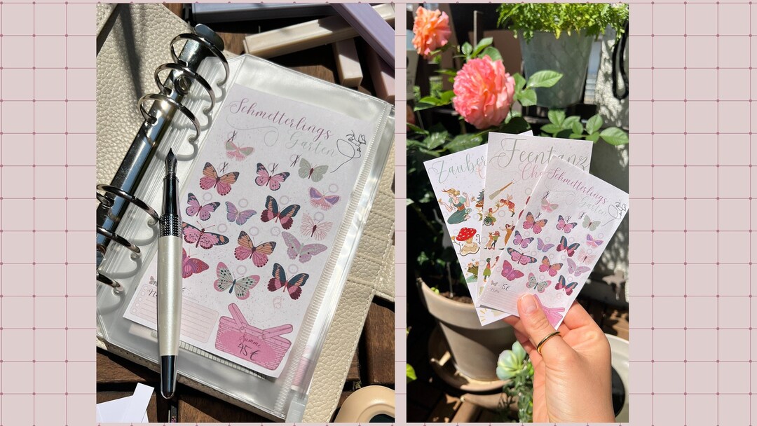Saving Challenges for the A6 Binder Fairies and Butterflies DIGITAL ...