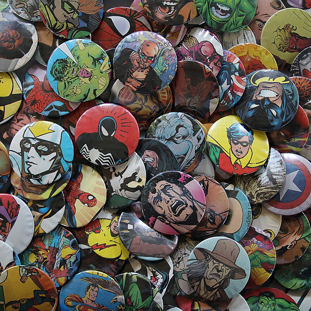 Comic Book Button Pin Grab Bag - Etsy