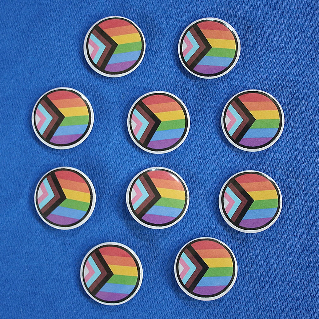 Progress Pride Flag Button Pins - Etsy