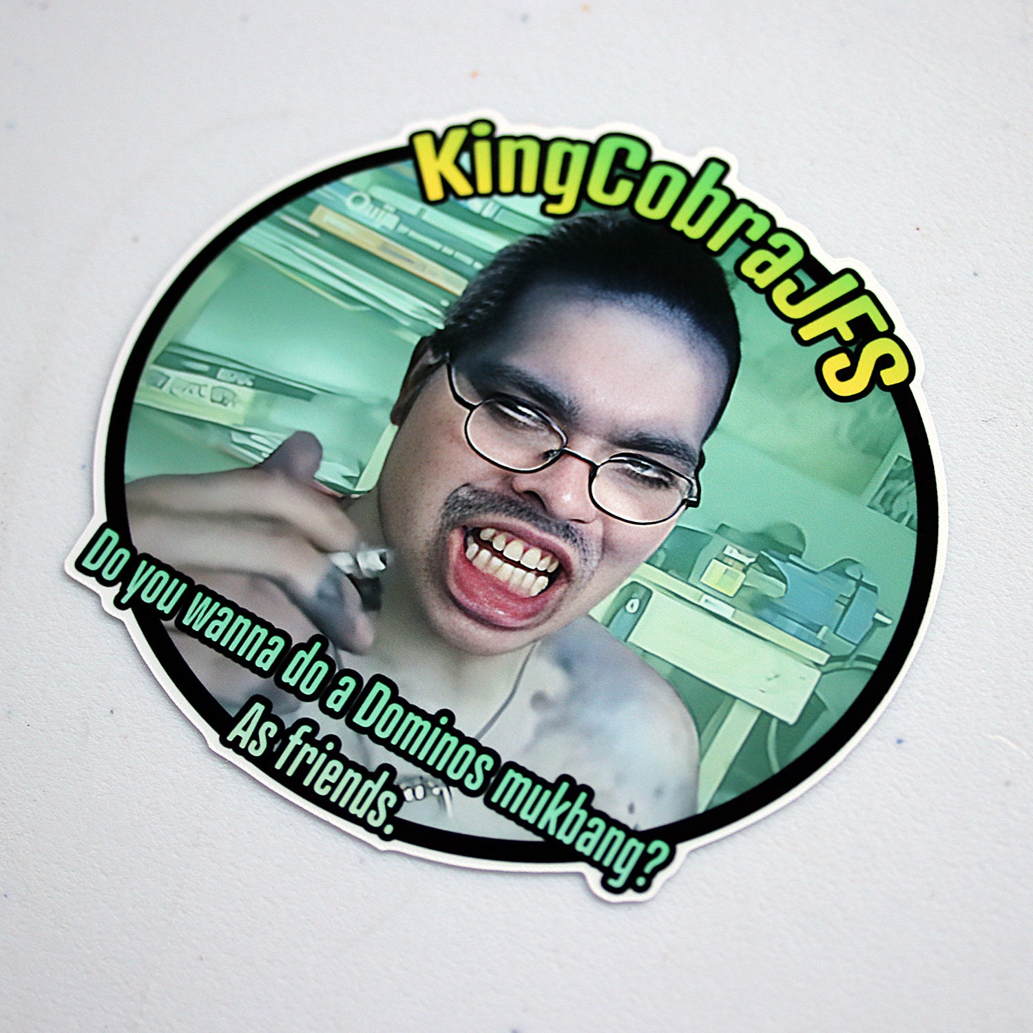 Kingcobrajfs Dominos Mukbang Sticker 3.25 X 3 - Etsy