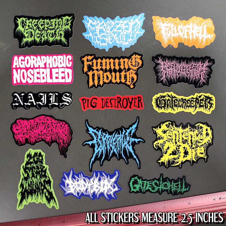 Metal Bands Small Sticker Pack - Etsy