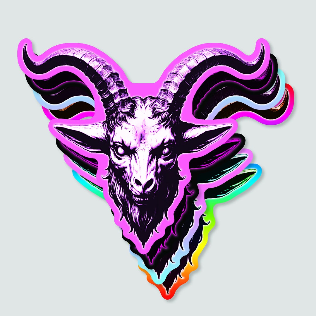 Goat Head Sticker (1 Sticker) - 4" X 3.5" - Etsy