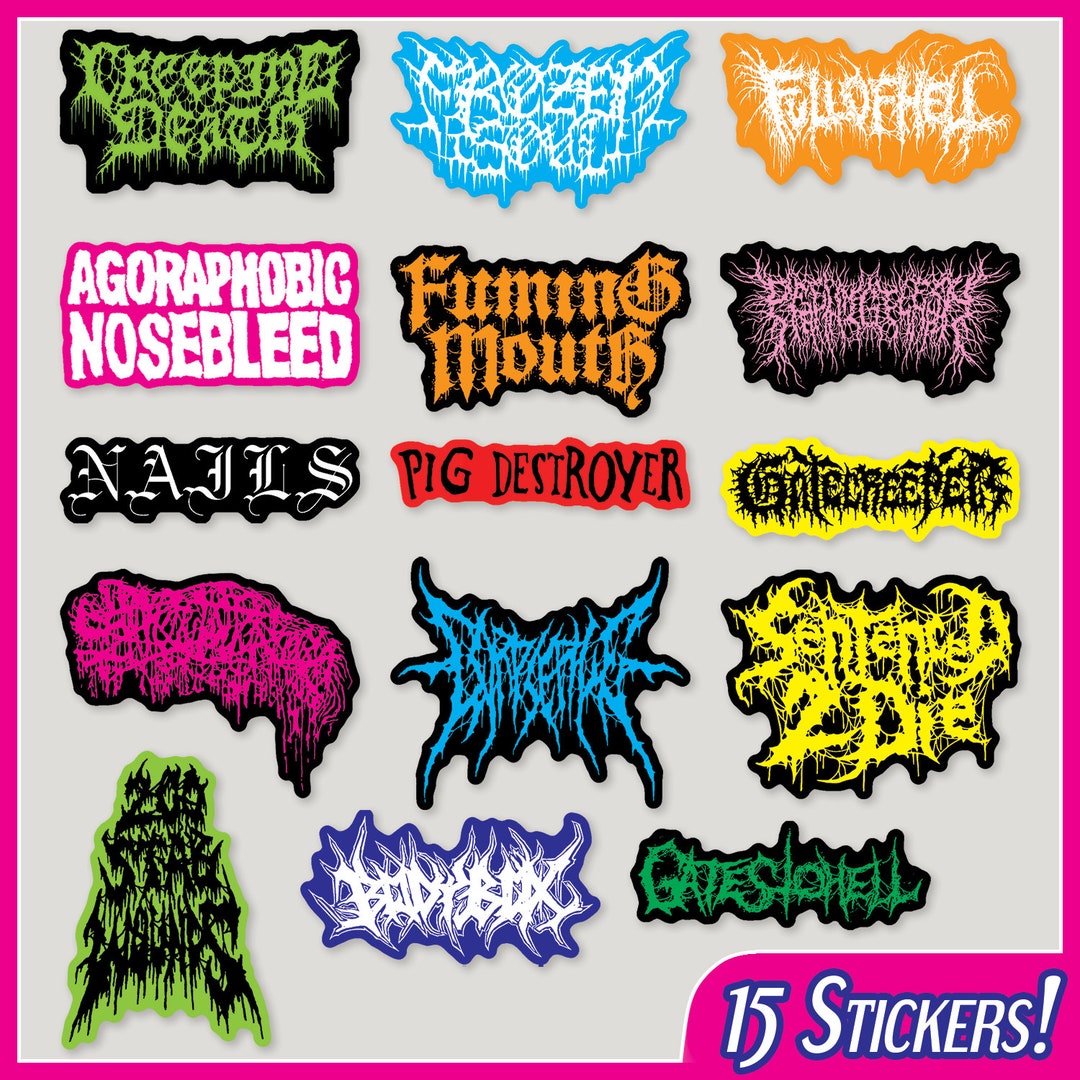 Metal Bands Small Sticker Pack - Etsy
