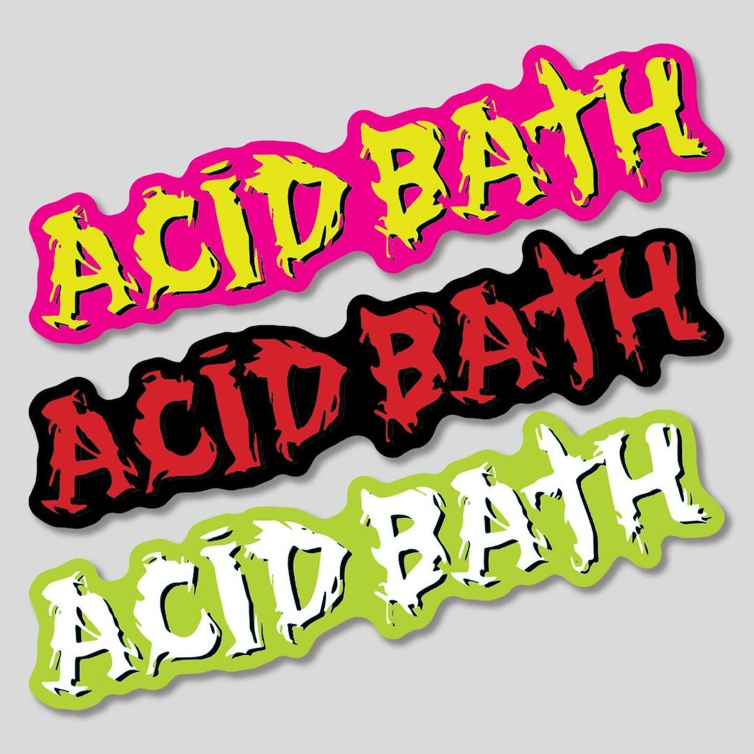 Acid Bath Band Sticker - 6.5" X 1.75" - Etsy