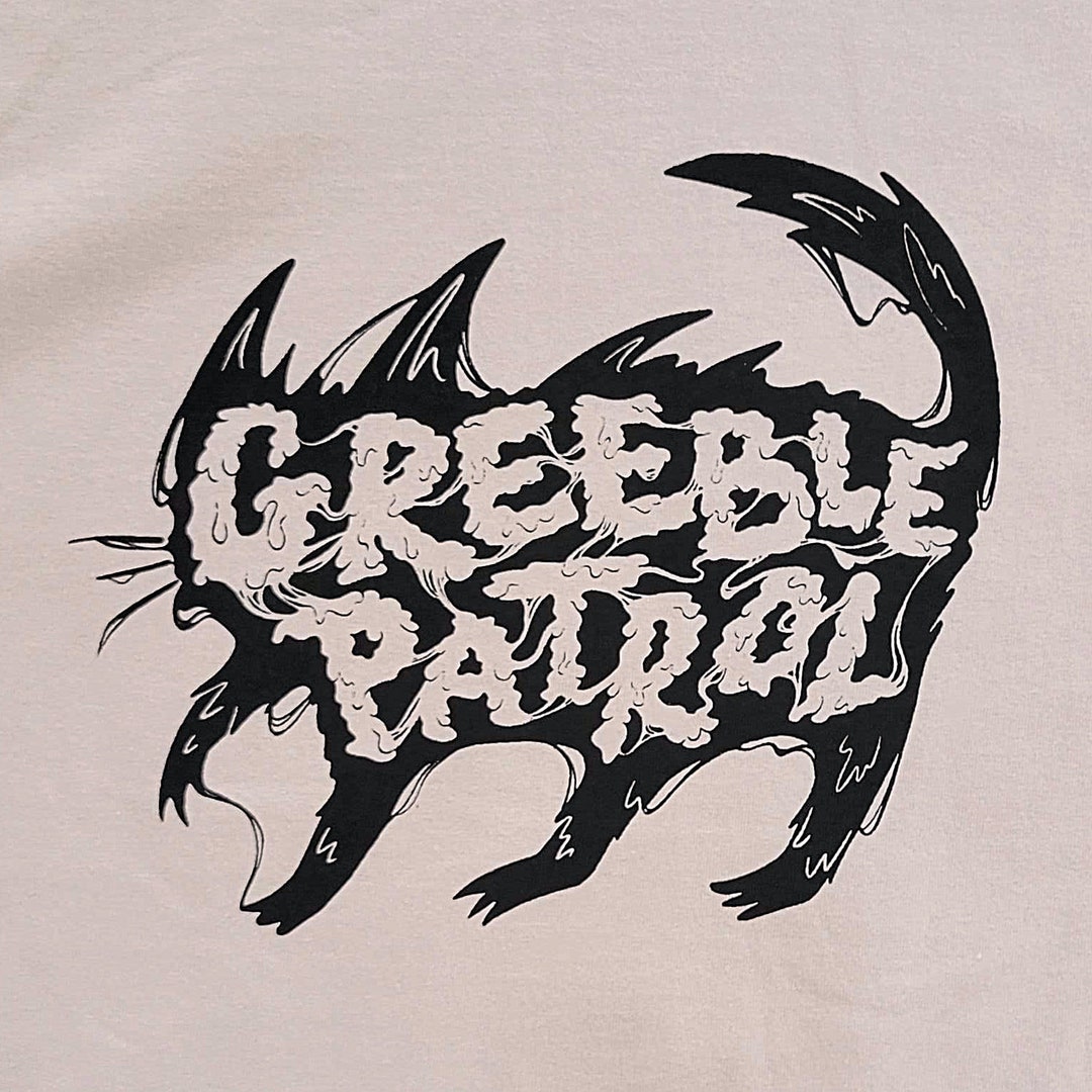 Greeble Patrol Black Cat T-shirt - Beige (L) - Etsy
