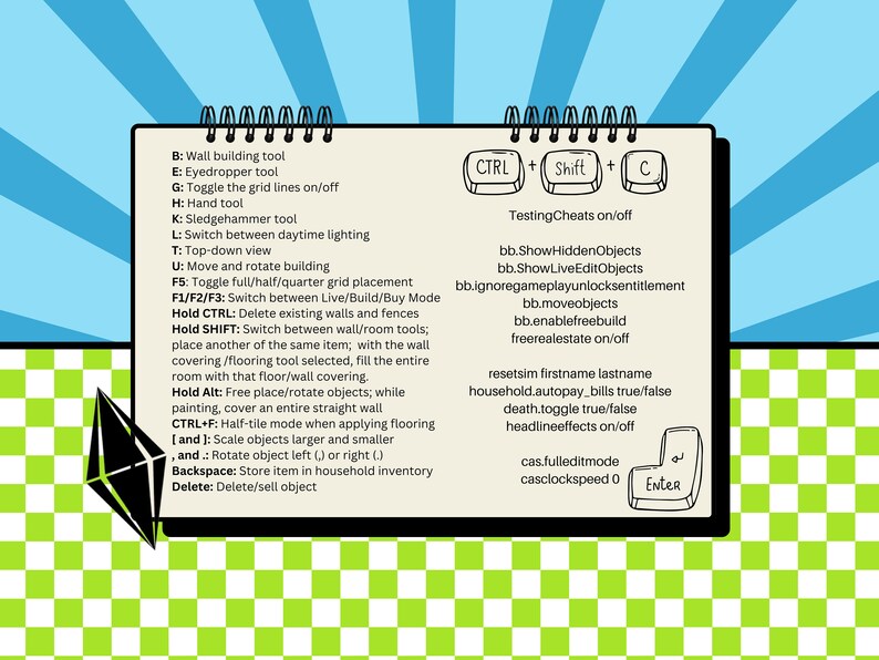 The Sims 4 cheat Mousepad - Etsy