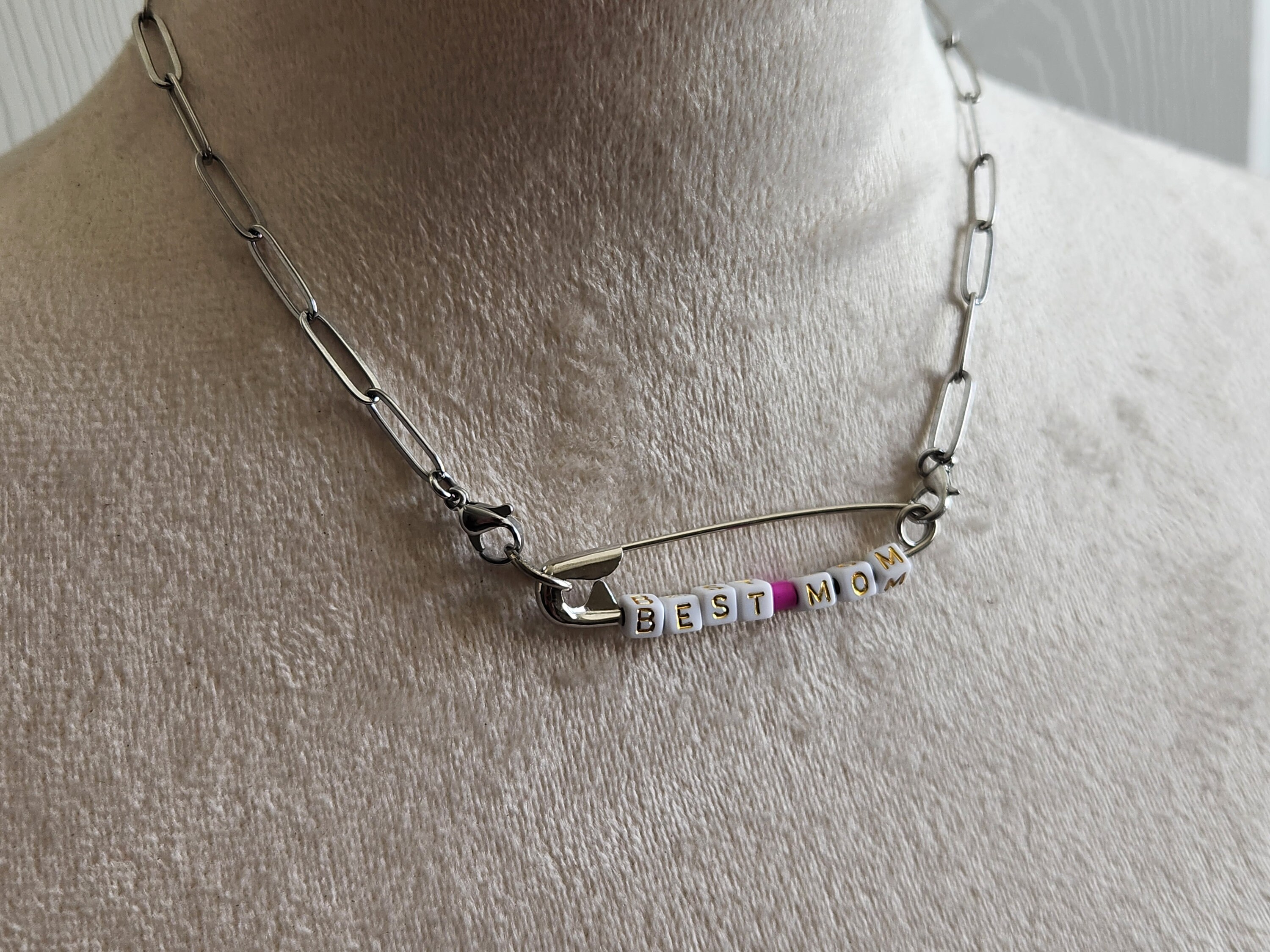 Beaded Safety Pin or Safety Pin Necklace - Etsy