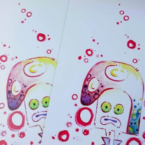 Art Print 5 X 7 Splatoon Octarian Watercolor Painting - Etsy