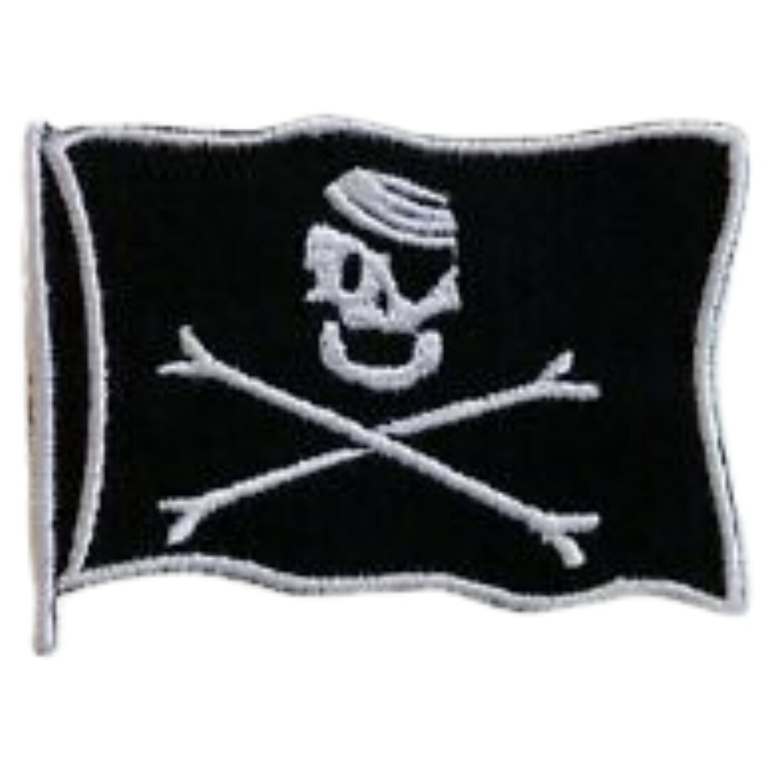 Pirate Flag Patch Jolly Roger Iron on Patch Embroidered Sew on Applique ...