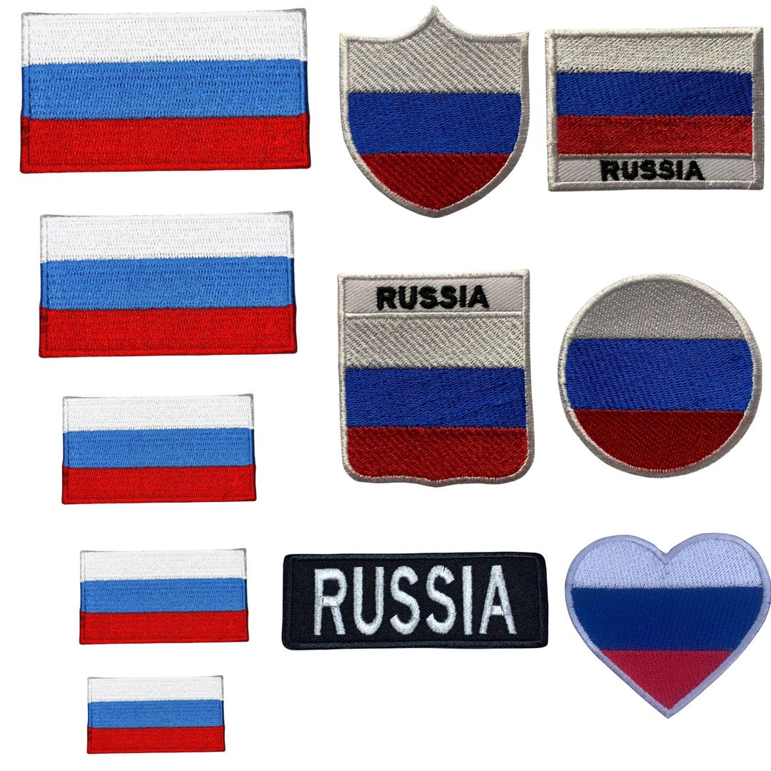 Russia International Country Different Flags Iron on Patch Embroidered ...