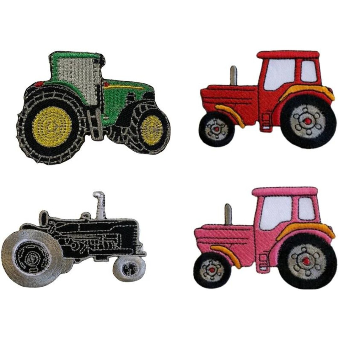 Farming Tractor Iron on Patch Embroidered Sew on Applique Badge ...