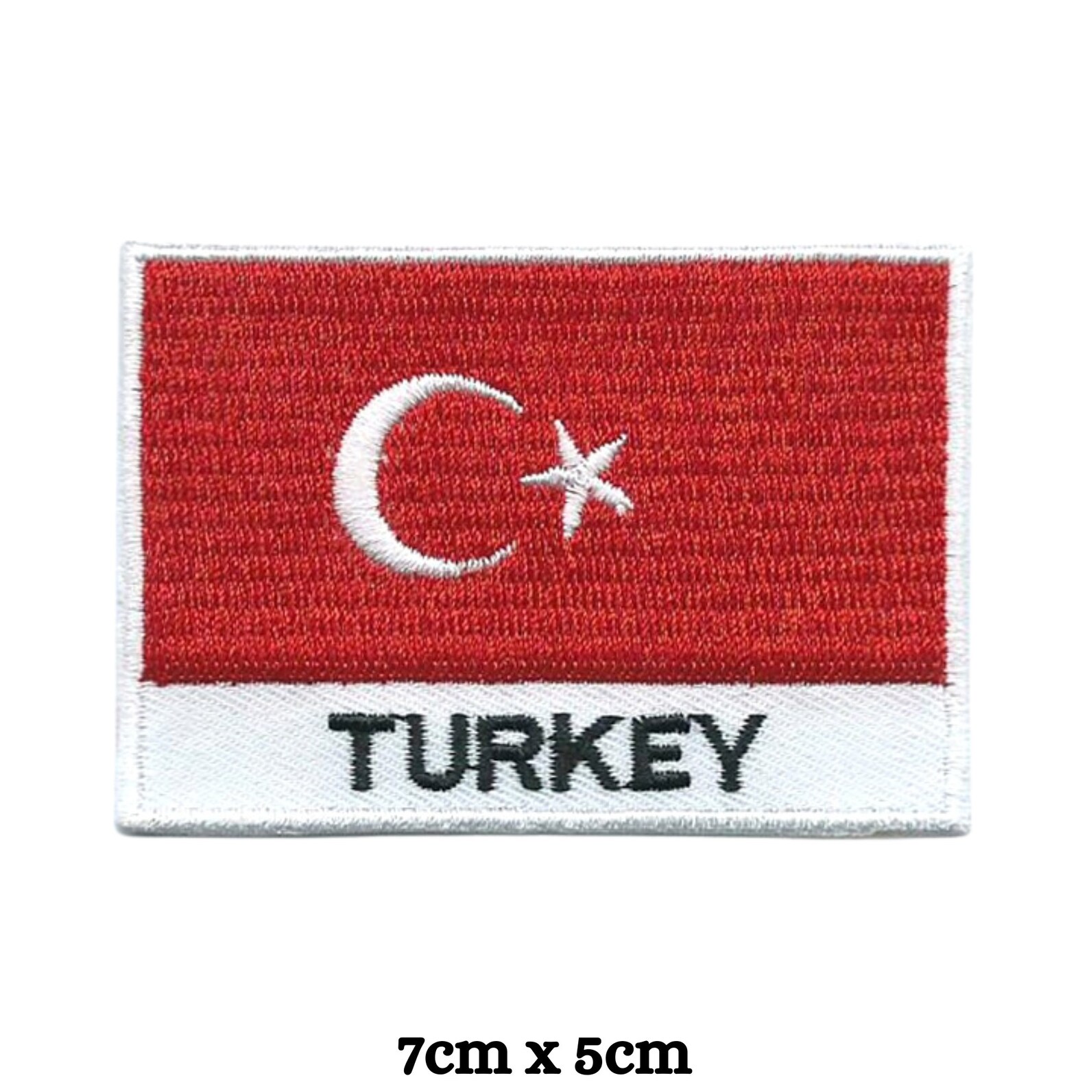 Turkey With Name National Flag Iron on Patch Embroidered Sew on ...