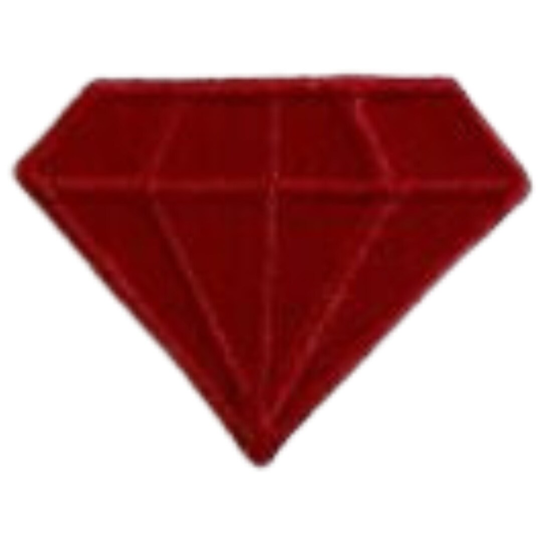Red Diamond Iron on Patch Embroidered Sew on Applique Badge Clothing ...