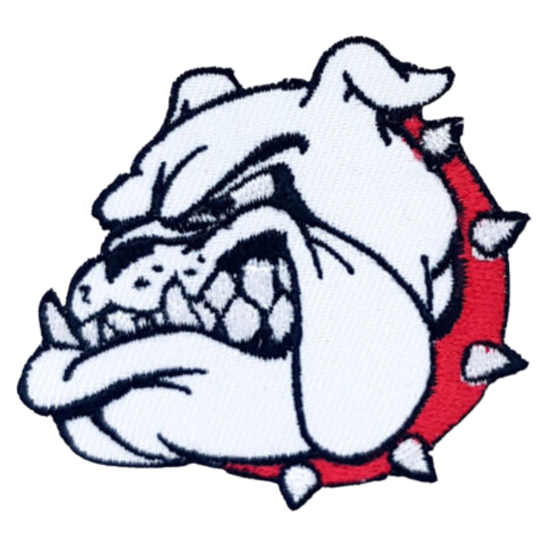British Bulldog Head Iron on Patch Embroidered Sew on Applique Badge - Etsy