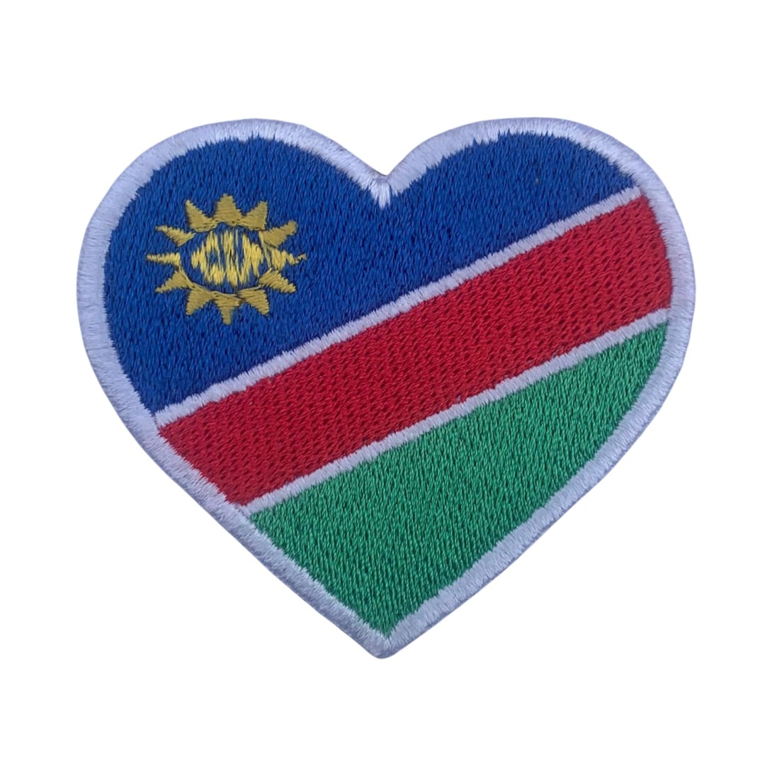 Namibia National Country Heart Flag Iron on Patch Embroidered Sew on ...