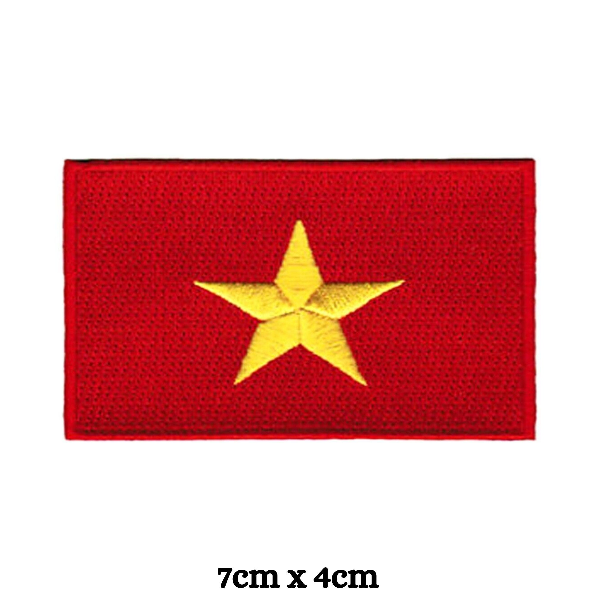 Vietnam Flag Patch Iron Sew on Embroidered Badge Vietnamese - Etsy