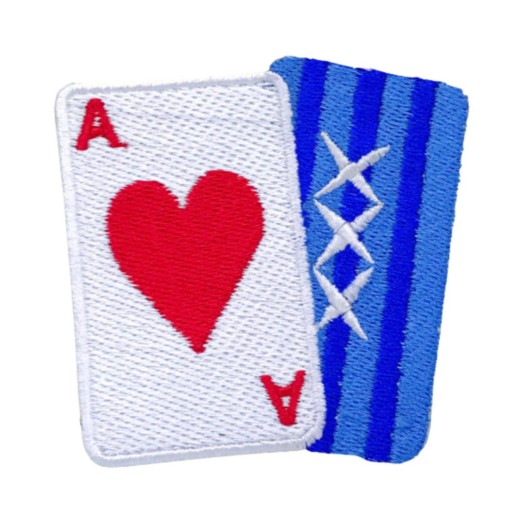 Playing Cards Iron on Patch Sew Embroidered Badge Poker Casino Ace ...