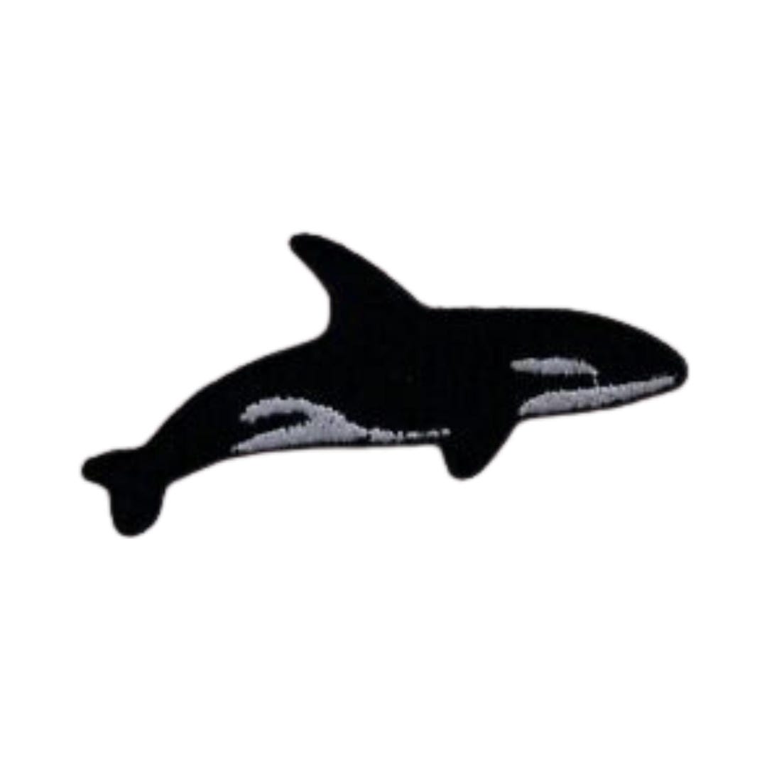 Orca Black Killer Whale Badges Iron on Sew on Applique Clothing Jacket ...