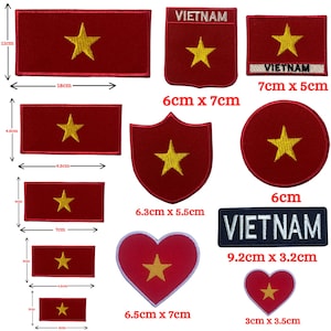 Vietnam International Country Different Flags Iron on Patch Embroidered ...