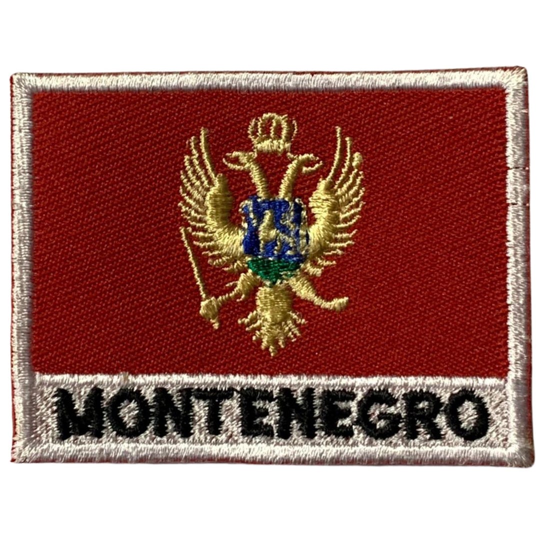 Montenegro Flag With Name Patch Montenegrin Iron on Sew on Clothes Bag Embroidered Badge - Etsy