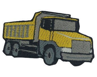Heavy Truck Dump Truck Backhoe Digger Tractor Loader Patch Embroidered Applique Sew Iron on Kids ...
