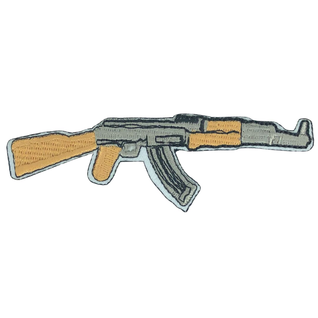 Ak 47 Gun Fighting Iron on Patch Embroidered Sew on Applique Badge ...