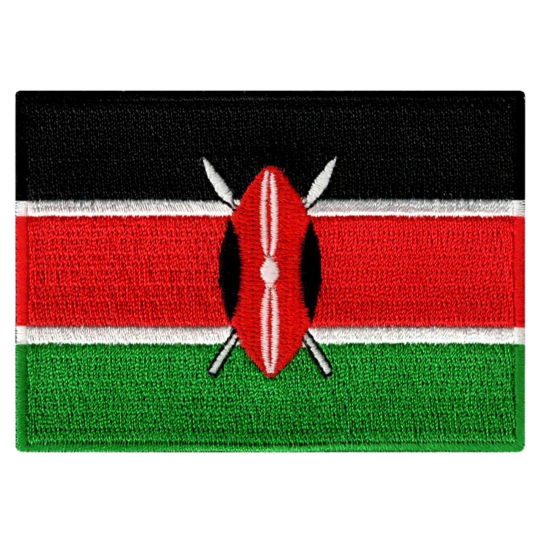 Kenya Flag Patch Iron on Sew on Clothes African Africa Nairobi Embroidered Badge - Etsy