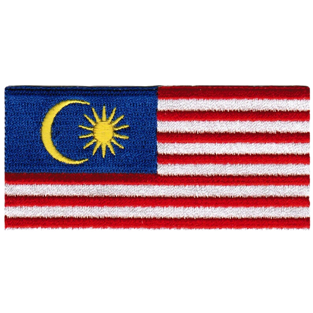 Malaysia Flag Patch Embroidered Iron Sew on Malaysian Badge Embroidery Applique - Etsy