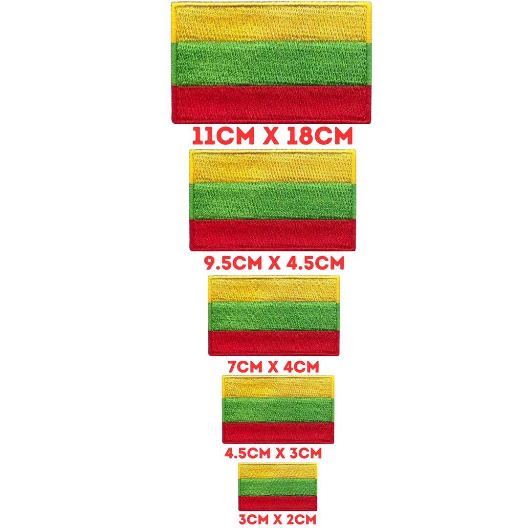 Lithuania National Country Different Sizes Flag Iron on Patch ...