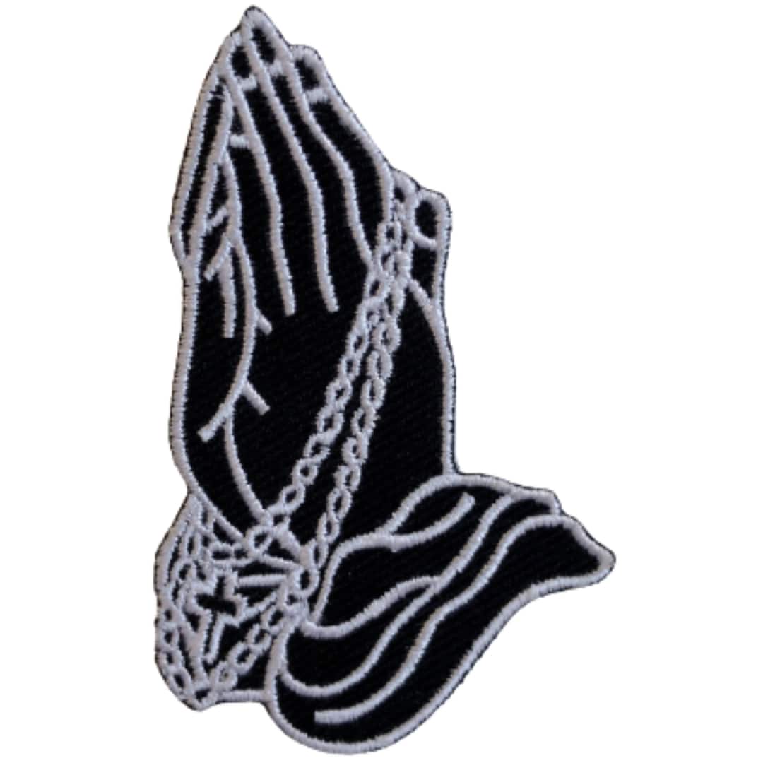 Prayer Patch Iron on Sew on Jesus Cross Rosary Beads Christian ...