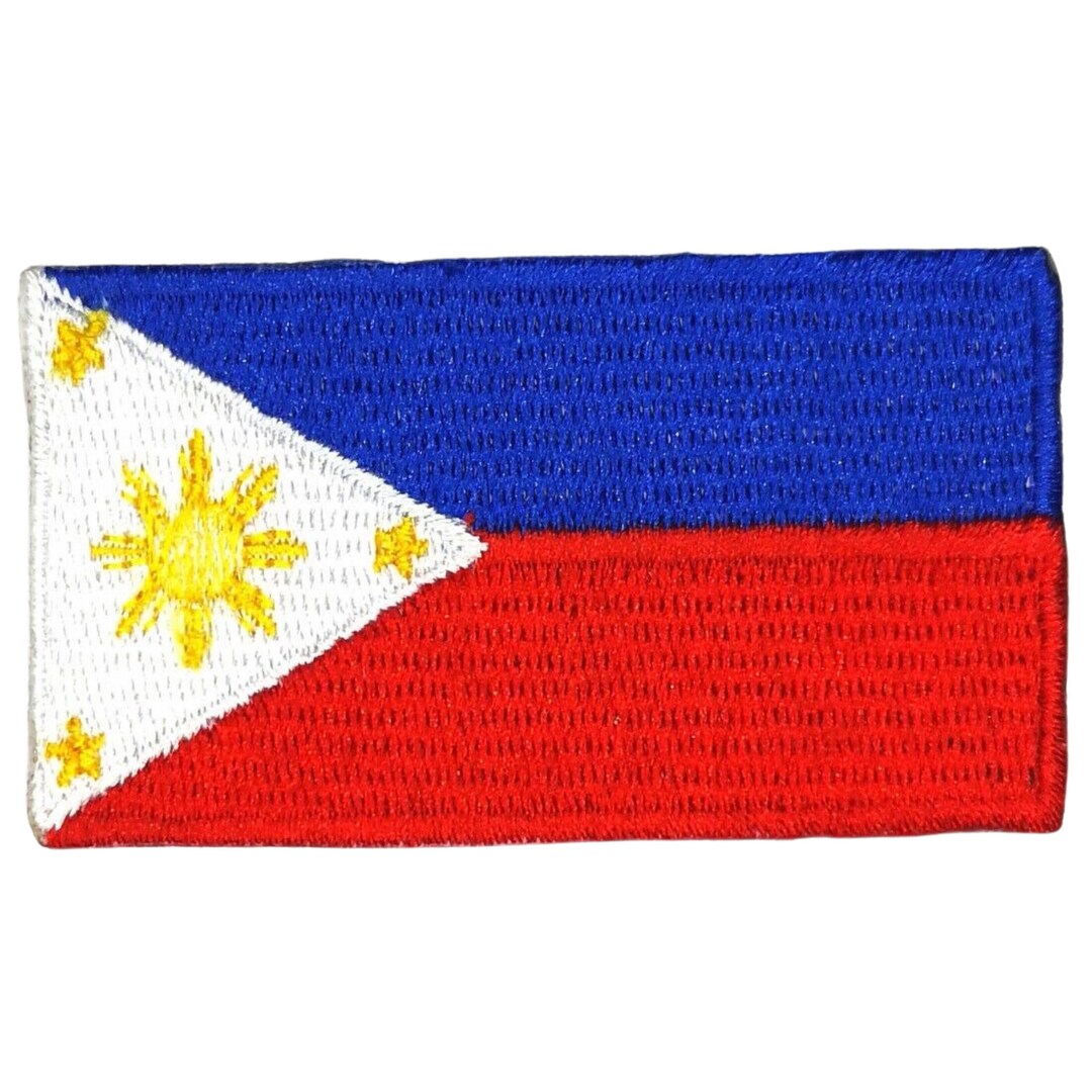 Philippines Flag Patch Embroidered Iron Sew on Clothes Filipino Badge ...