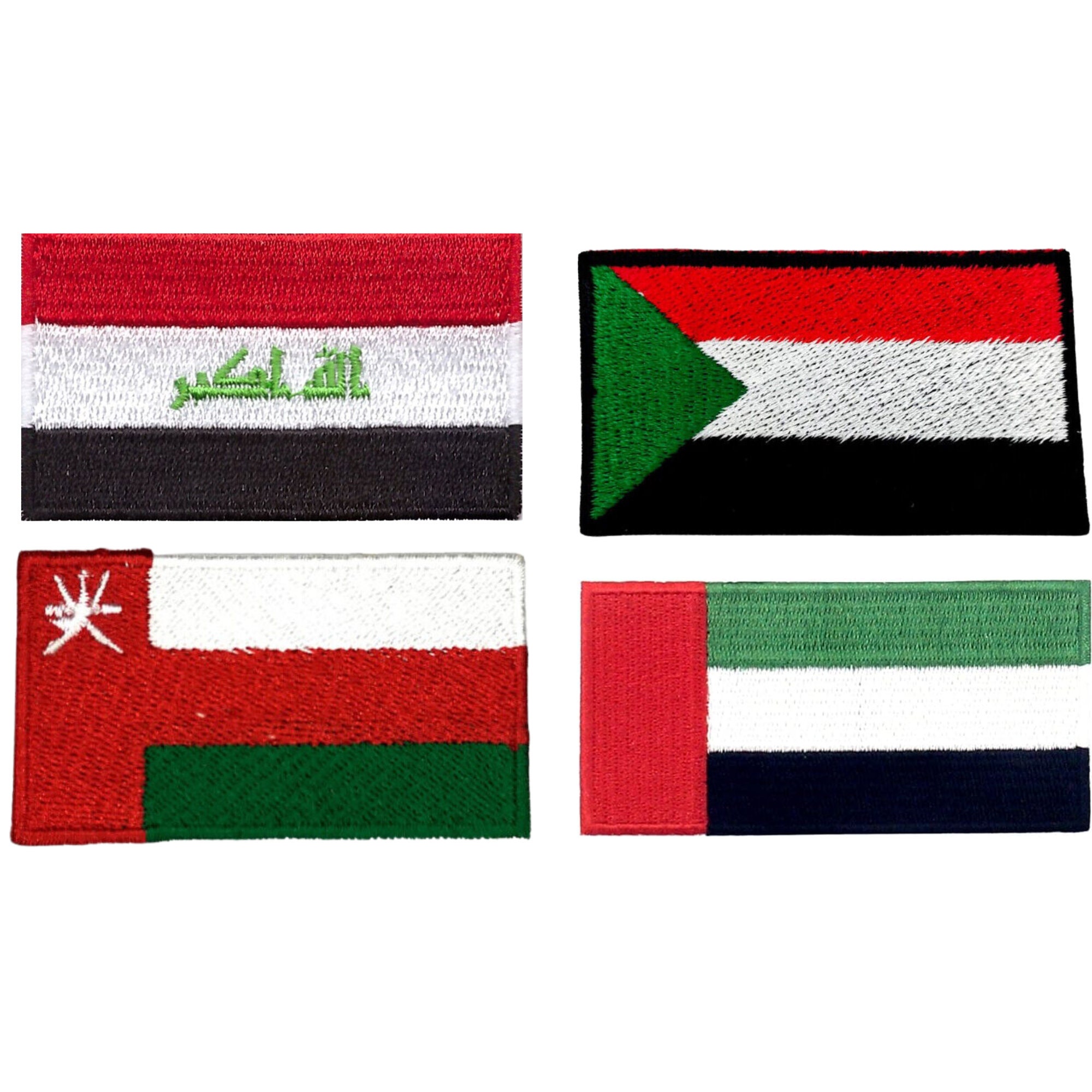 Middle East International Country Flag Iron on Patch Embroidered Sew on ...