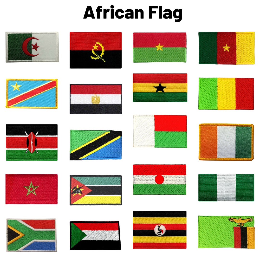 Asian International Country Flag Iron on Patch Embroidered Sew on ...