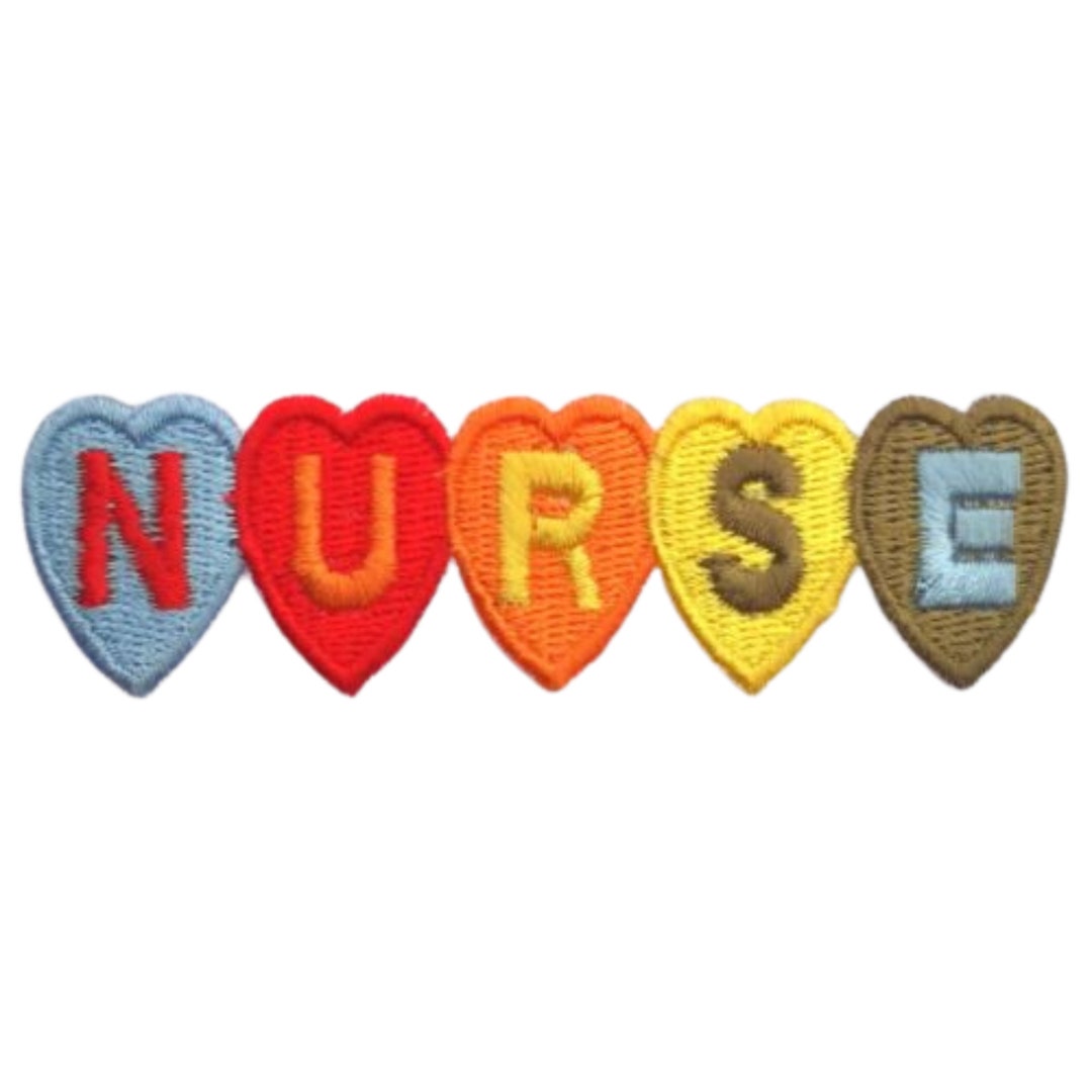 Nurse Health Lifestyle Iron on Patch Embroidered Sew on Applique Badge ...