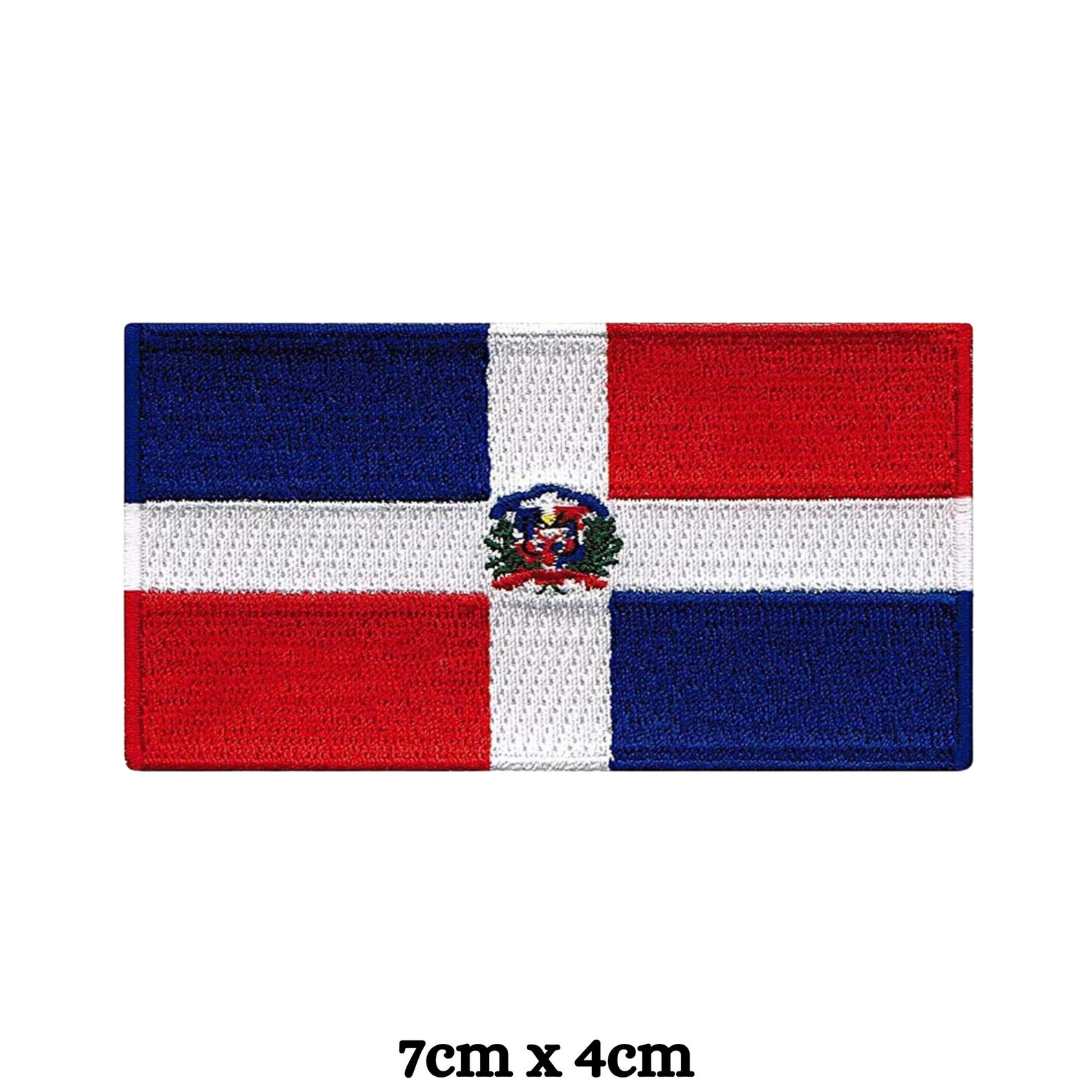 DOMINICAN REPUBLIC FLAG Patch Iron-on Embroidered Applique Top Quality ...