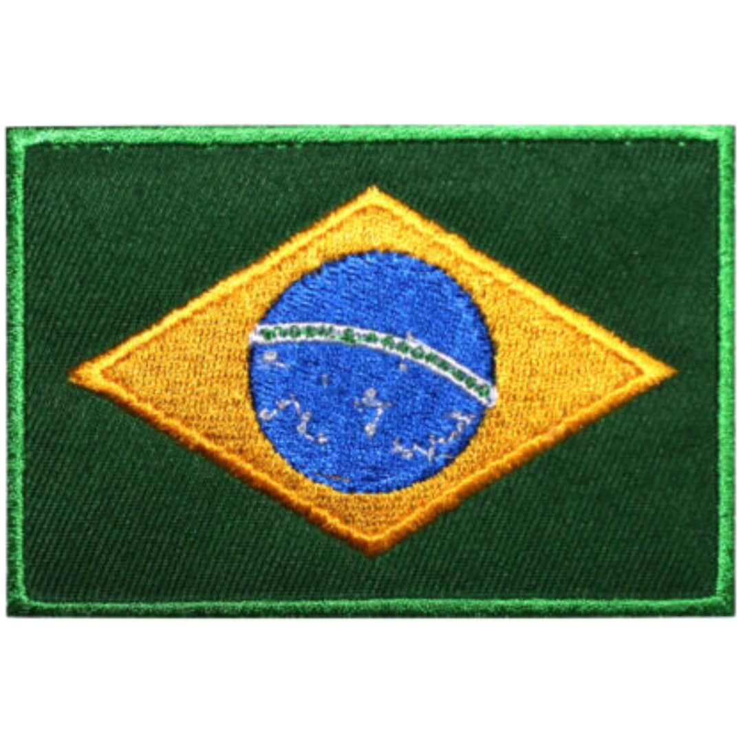 BRAZIL FLAG PATCH Iron-on Embroidered Applique Top Quality Brasil World Cup - Etsy