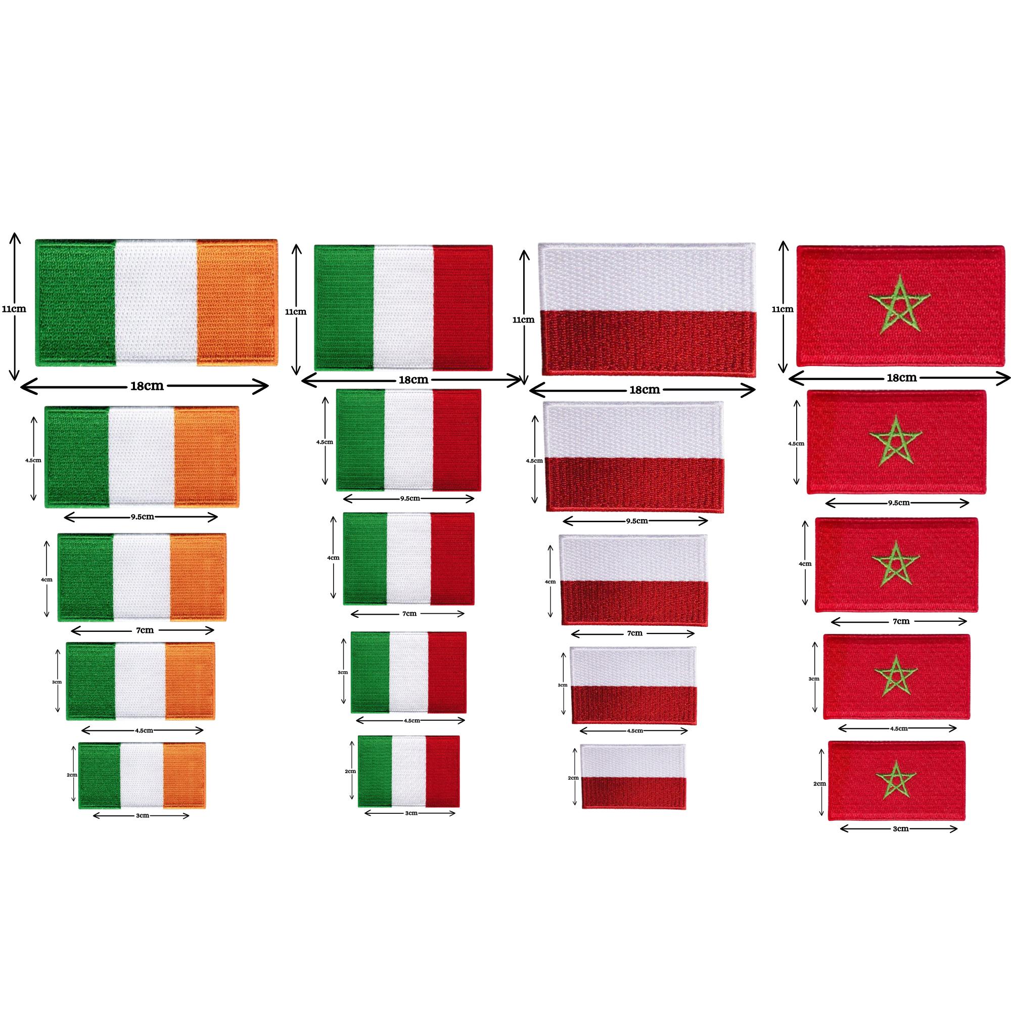 Embroidered Different Sizes National Country Flags Iron Sew on ...