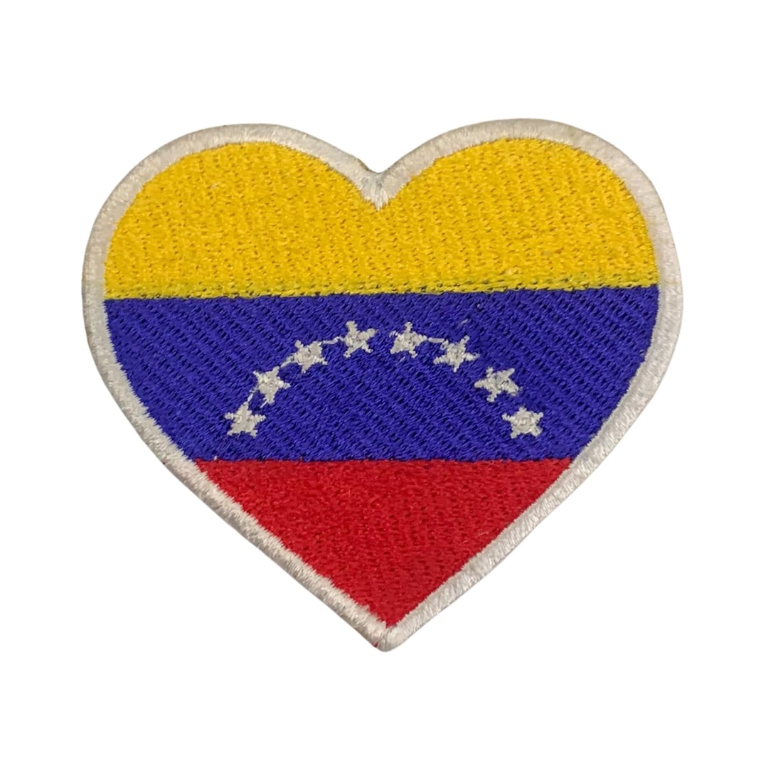 Venezuela Heart Flag Iron on Patch Embroidered Sew on Applique Badge - Etsy