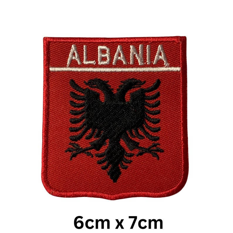 Albania International Country Flags Iron on Patch Embroidered Sew on ...