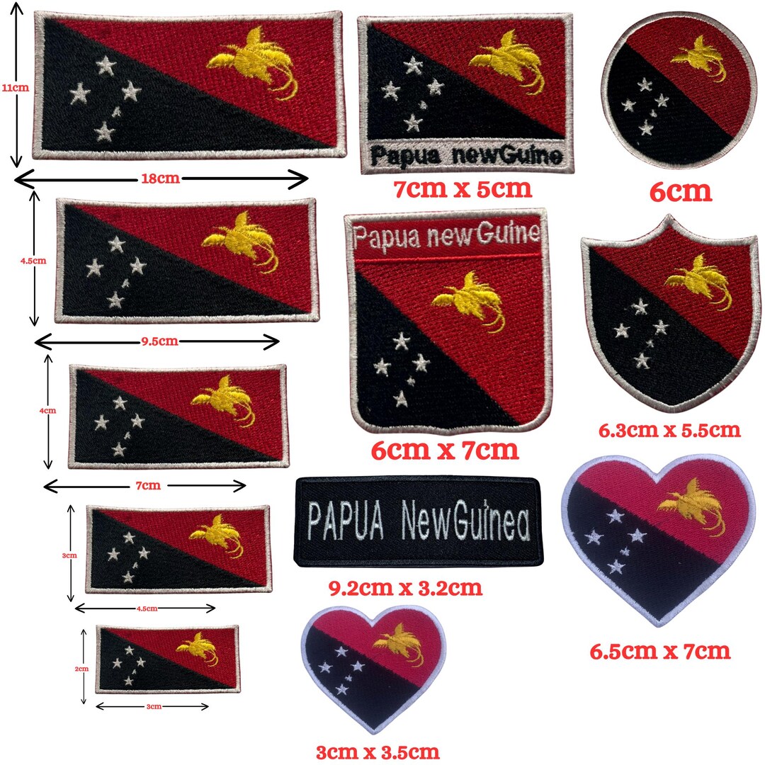 Papua New Guinea Flag Embroidered Patch – Iron On/sew on Badge - Etsy