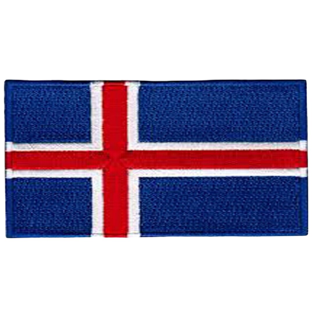 Iceland National Country Flag Badge Iron on Patch Embroidered Sew on ...