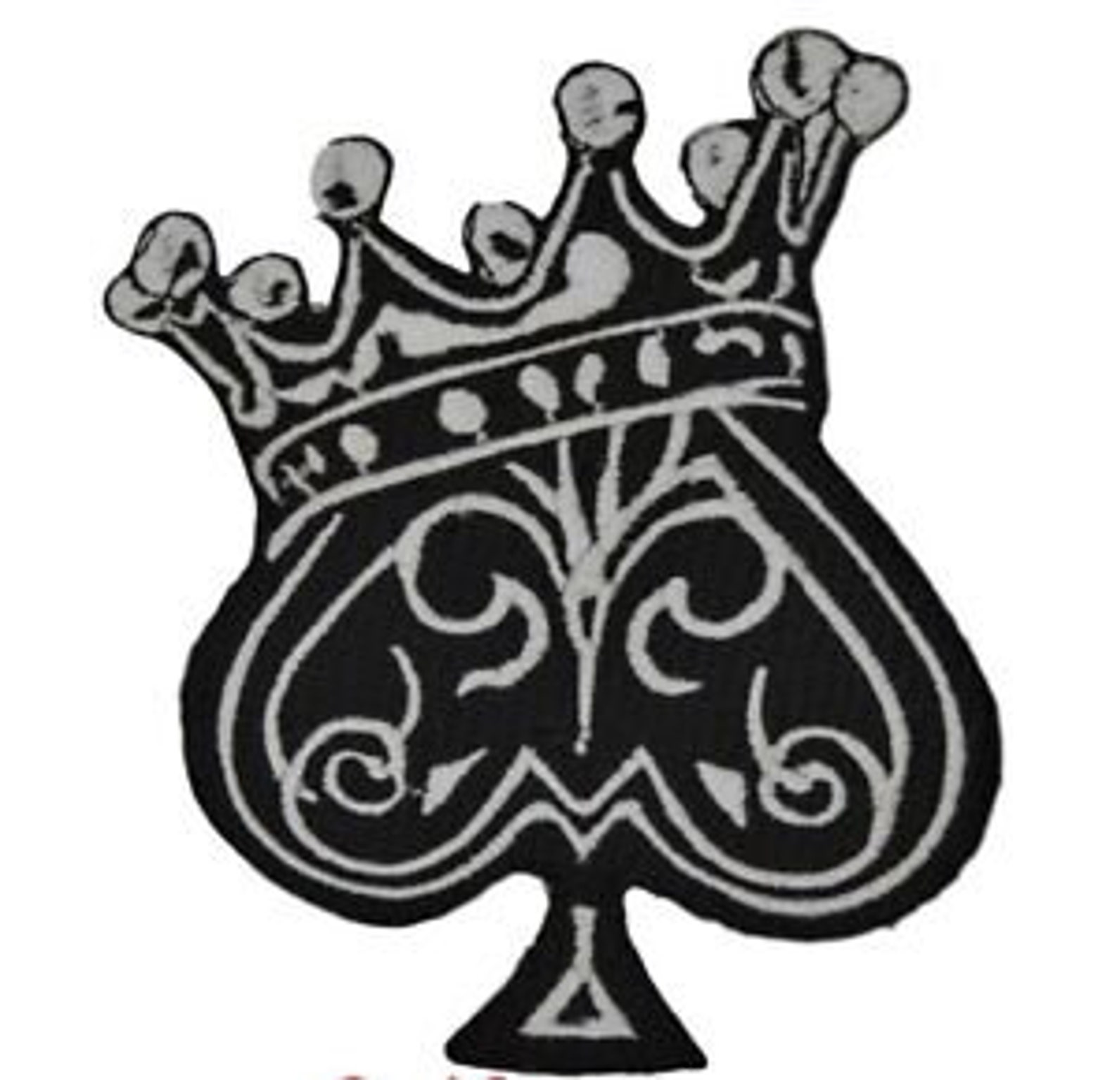 Ace of Spade With Crown Iron on Patch Embroidered Sew on Applique Badge ...