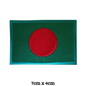Embroidered Iron on Bangladesh Flag Patch Sew on Bangladeshi Badge - Etsy