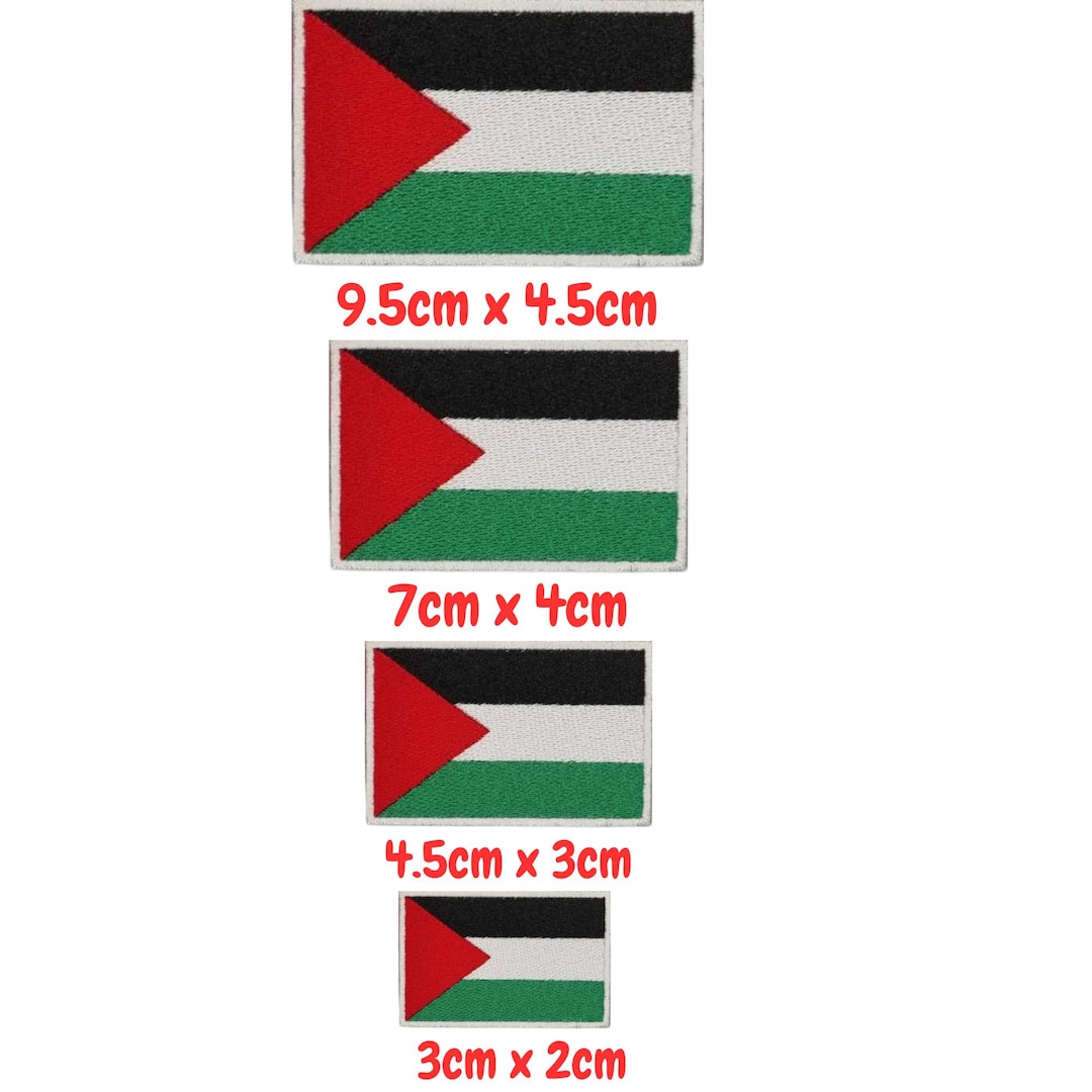 Palestine National Country Flag Iron on Patch Embroidered Sew on ...