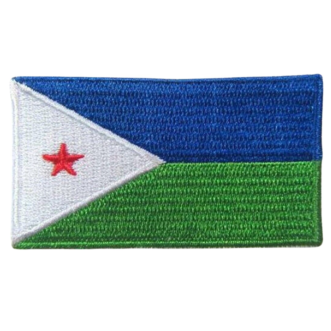 Djibouti National Iron on Flag Patch Embroidered Sew on Applique National Badge - Etsy