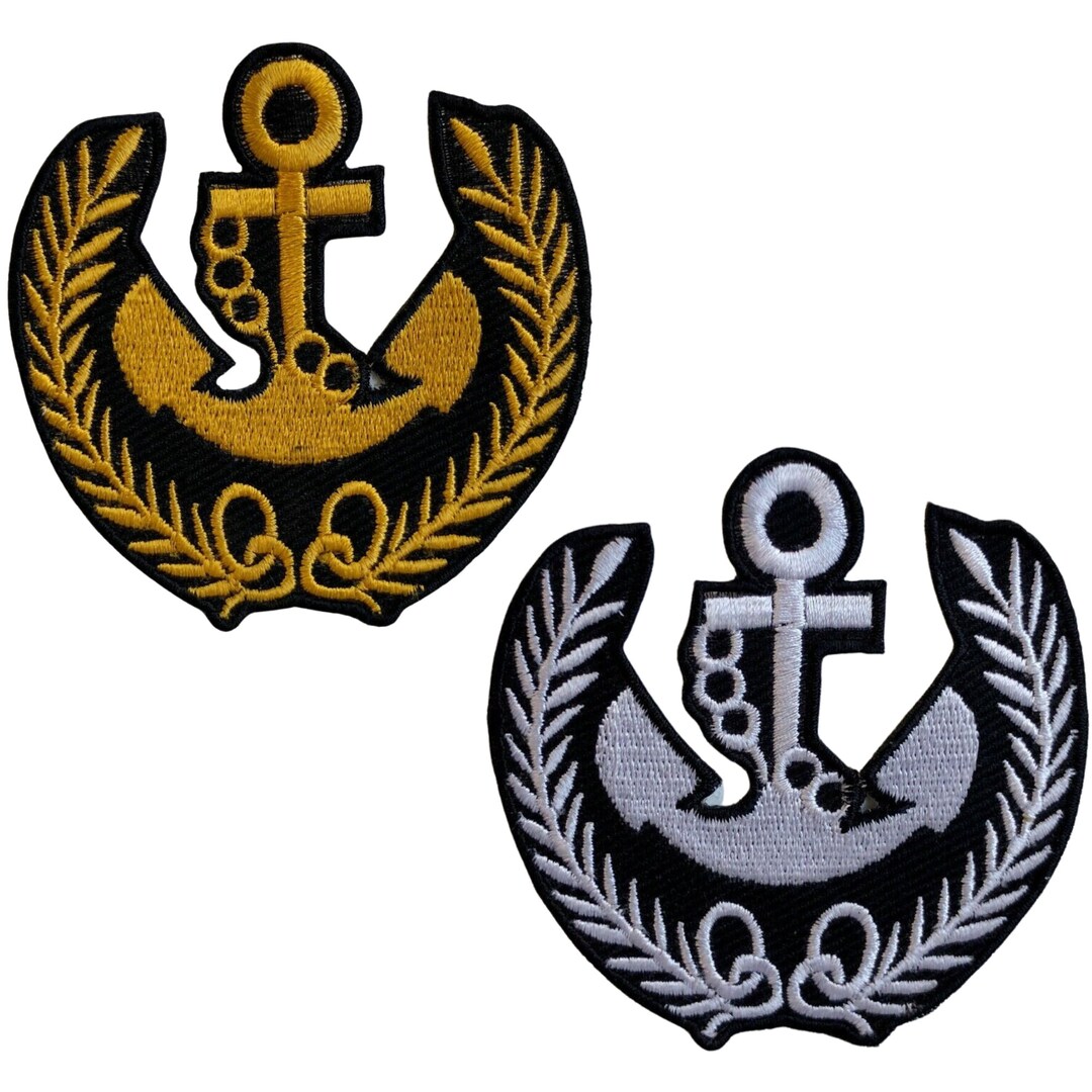 Anchor Patch Iron Sew on Navy Sailor Fancy Dress Costume Hat Shirt ...