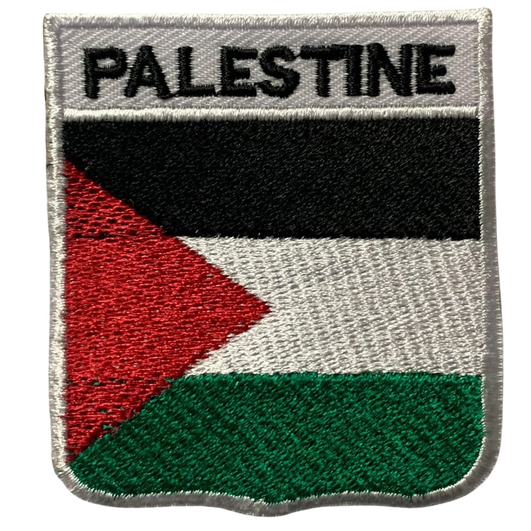 Free Palestine Flag Iron Patch Embroidered Sew on Applique Shield Name ...