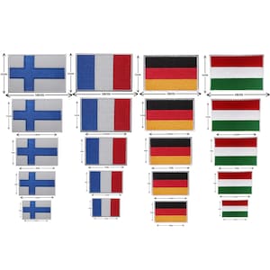 Embroidered Different Sizes National Country Flags Iron Sew on ...